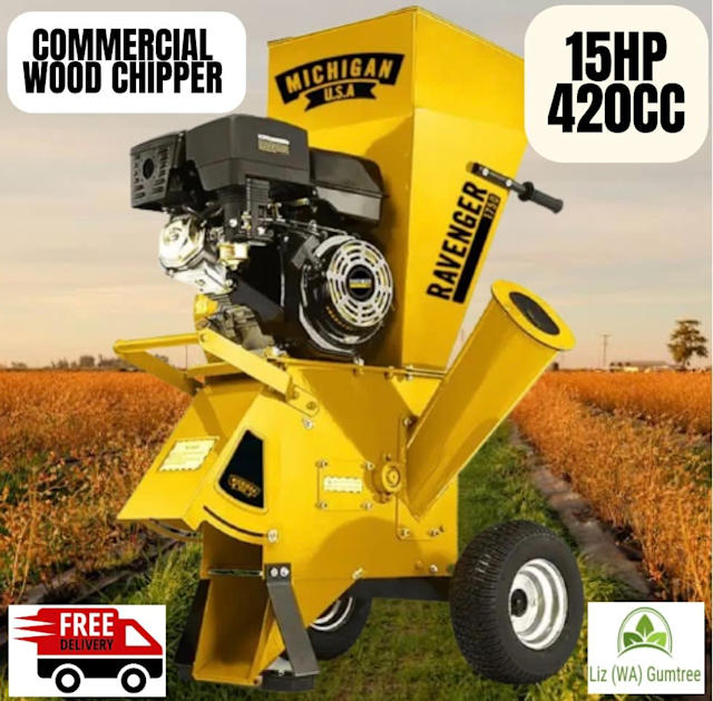 15HP Commercial Wood Chipper Mulcher Woodchipper (Brand New) - Garden ...