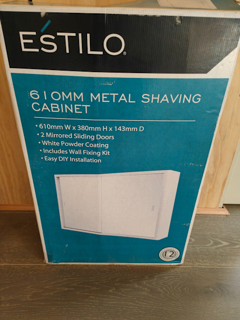 Estilo metal shaving cabinet 610mm, cost $144 from Bunnings, brand new ...