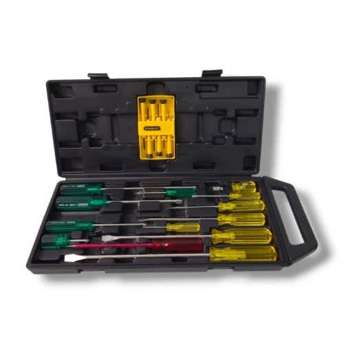 Stanley Stanley Screwdriver Set T186 14 Piece Magnetic Tip Black | Hand ...