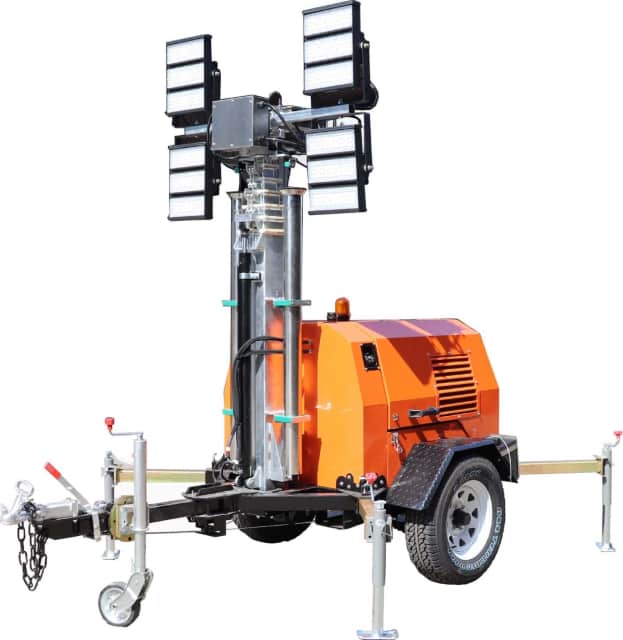 Lighting Tower LED 4 x 500WATT 48VDC KUBOTA Engine Powered MineSpec ...
