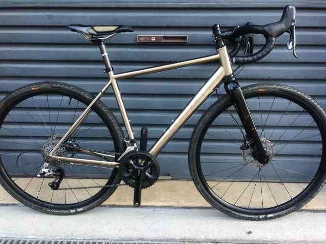 Steel Gravel CX Disc Bike triple butted Sram components tubeless setup ...