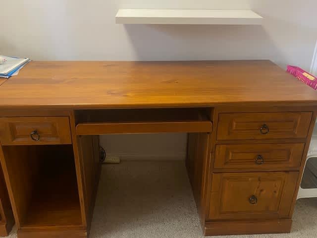 Solid timber office desk - Desks in Durack QLD | Gumtree Australia