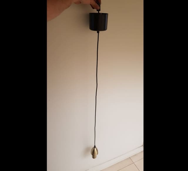 Pendant light extension for staircase 1.2m long, B22 top, E27 bottom ...