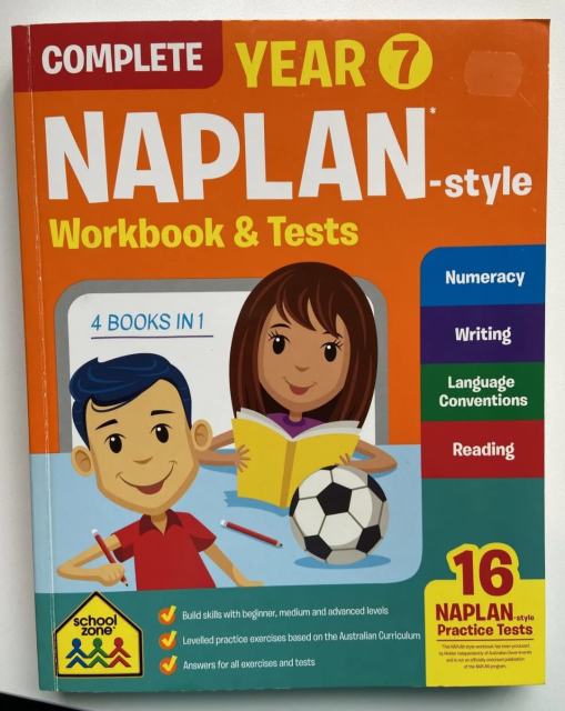 Year 7 Naplan Workbook Sample Tests Numeracy Writing Language Reading ...