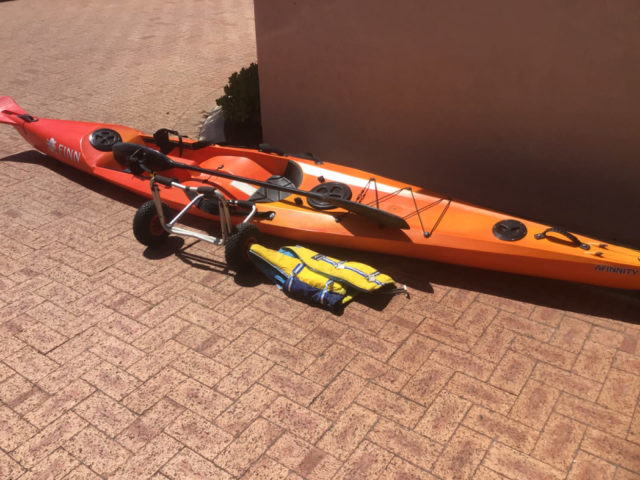 Kayak Finn with paddle and wheels | Kayaks & Paddle | Gumtree Australia ...