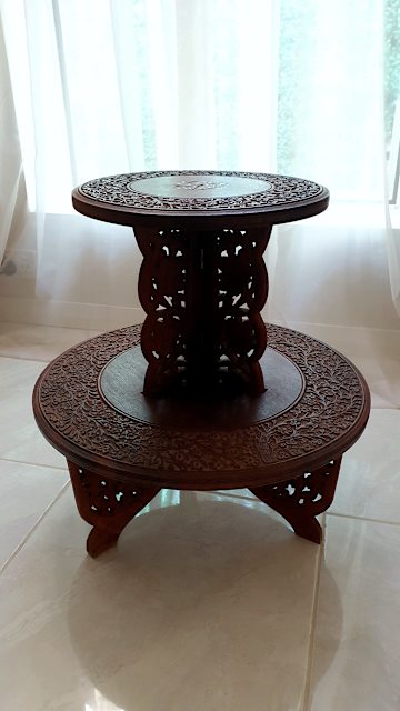 EXOTIC HAND CARVED TEAK WOOD VINTAGE STAND SIDE TABLE - Buffets & Side ...