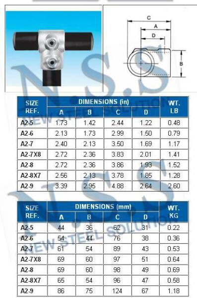 32NB PIPE FITTING SINGLE SOCKET TEE SECTION GALVANISED STEEL CLAMP ...