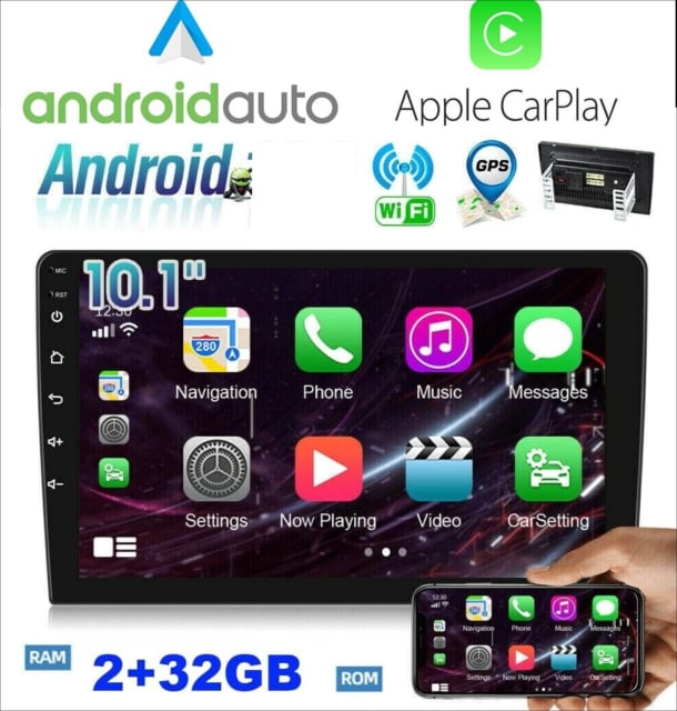 New 10.1 Android 12.0 2 32GB Car Carplay Android Auto Stereo Radio GP ...