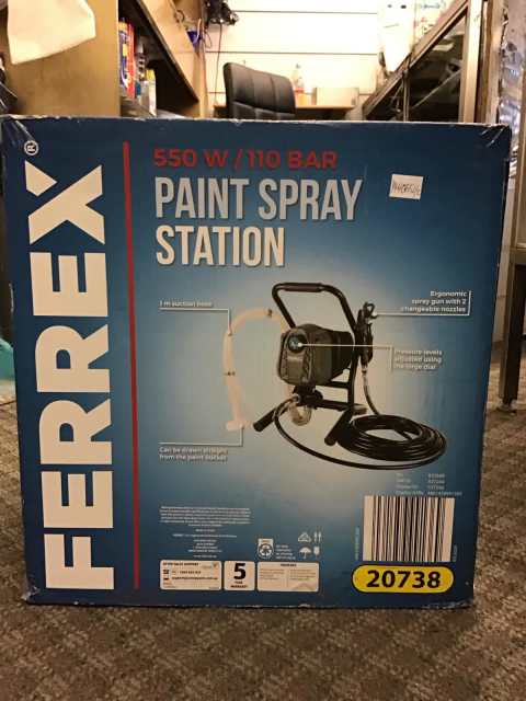 Ferrex F-APS3000 550W 110 Bar Paint Spray Station, Brand New In Box ...