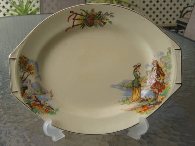 VINTAGE J&G MEAKIN SANDWICH PLATE, BONNIE PRINCE CHARLIE 1940s ...