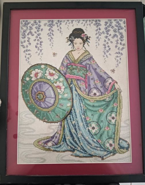 Embroidered Geisha Framed Art - Art in Edgeworth NSW | Gumtree Australia