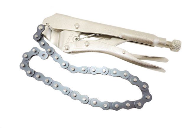 20/145mm OD Cap. Chain Clamp Vise Locking Pliers Oil Filter Pipe Wren ...