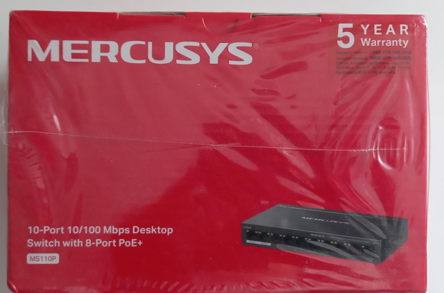 Mercusys MS110P 10-Port 10/100Mbps Desktop Switch with 8-Port PoE+ ...