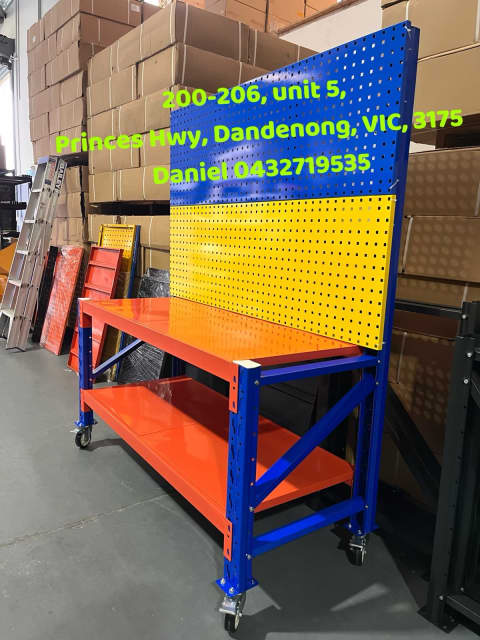 Packing workbench packing table with lockable wheels | Tool Storage ...