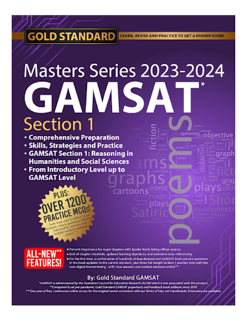 Masters Series GAMSAT Section 1 Prep for 2024 by Gold Standard ...