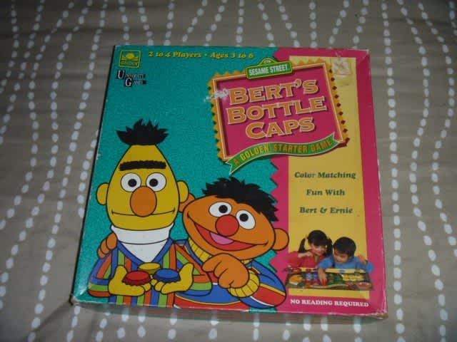 RARE vintage sesame street Berts Bottle caps board game 1994 - Board ...