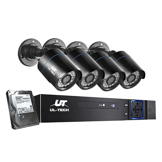 UL-tech CCTV Security System 4CH DVR 4 Cameras 1TB Hard Drive - Video ...