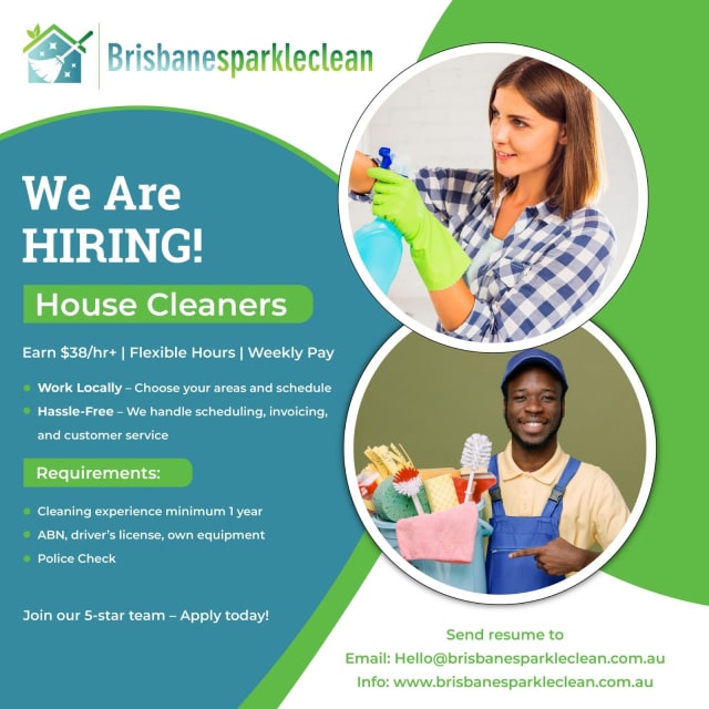 Cleaner / House Cleaner - On-going Work | Brisbane Region | Cleaner ...