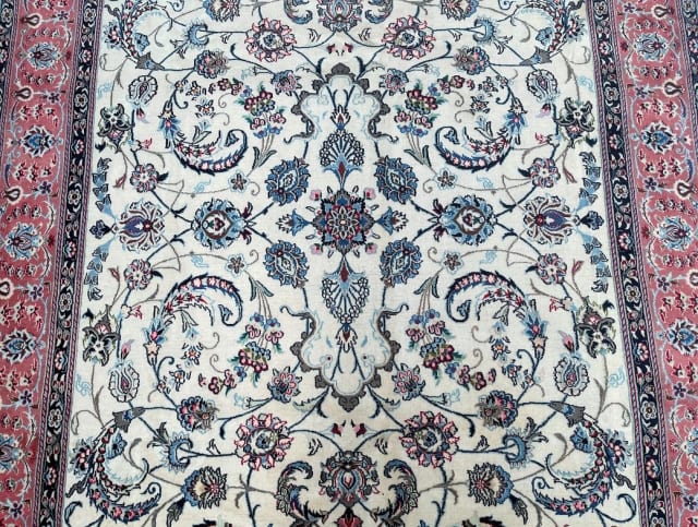 Full room size wool pile pastel handmade Persian Kashmar rug 3x2m ...