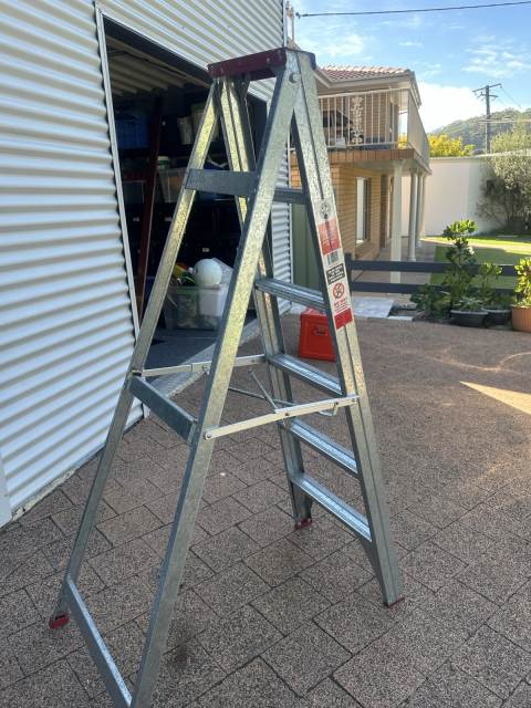 Step ladder galvanised steel - Ladders & Scaffolding in Corlette NSW ...