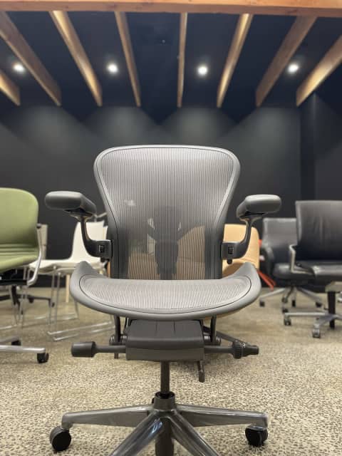 New Aeron Remastered Graphite Size B by Herman Miller LIMITED QTY ...