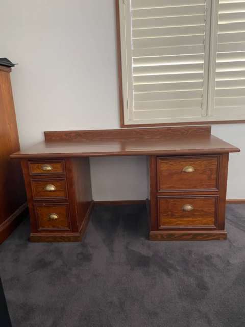 Solid Western Red cedar desk with filing cabinet - Desks in Seacliff ...
