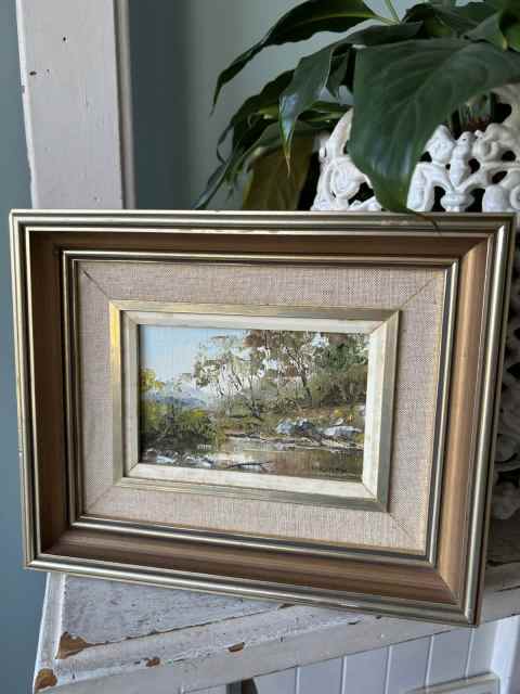 .JOHN HINGERTY Original Painting/ Wall Art *NATIVE DOG CREEK* Vint ...