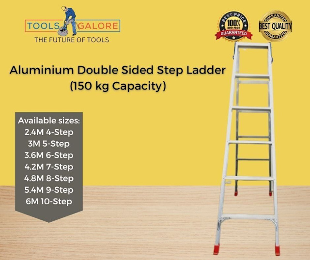 Aluminium Double Sided Step Ladder (150 kg capacity) - Ladders ...