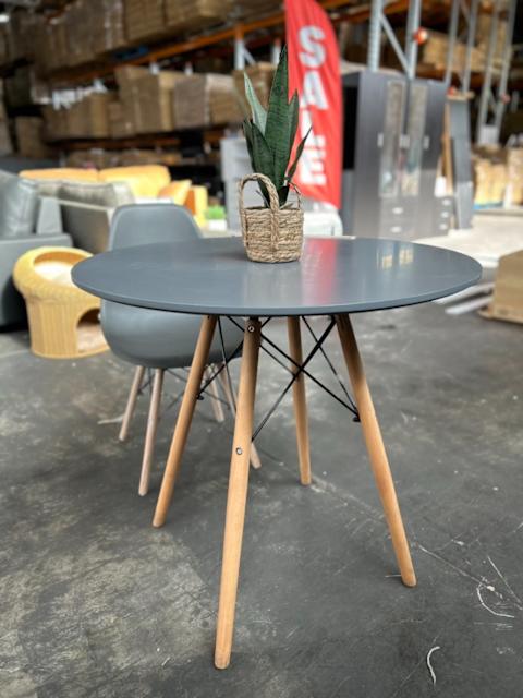 80cm Round Dining Table Grey Modern Style - Dining Tables in Fitzroy ...