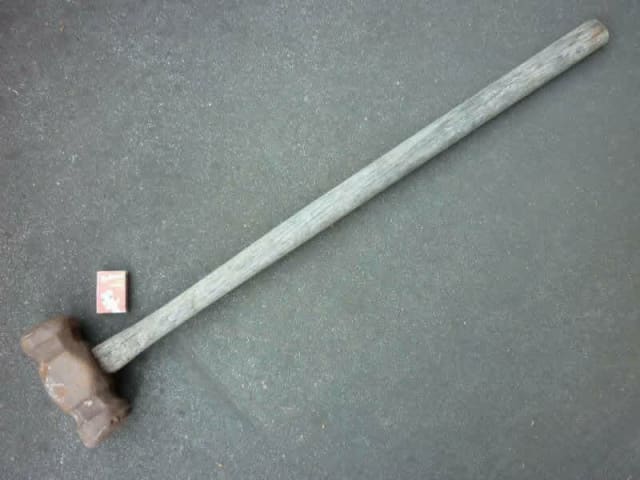 Old Antique Vintage Double Face Blacksmiths Hammer with Wooden Handle ...