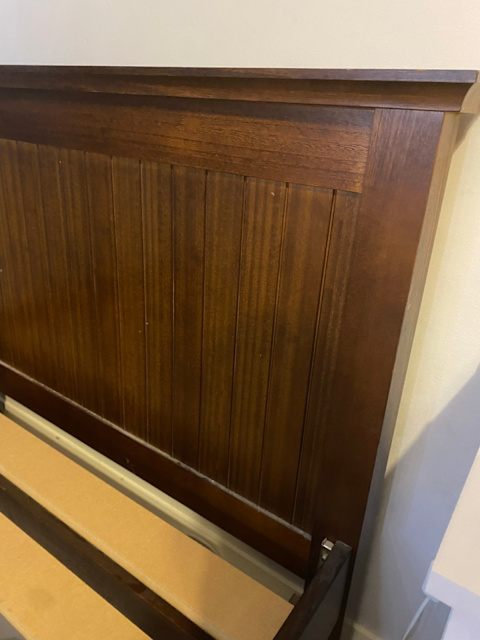 Solid timber king single bed. Beautiful walnut stain. - Beds in ...