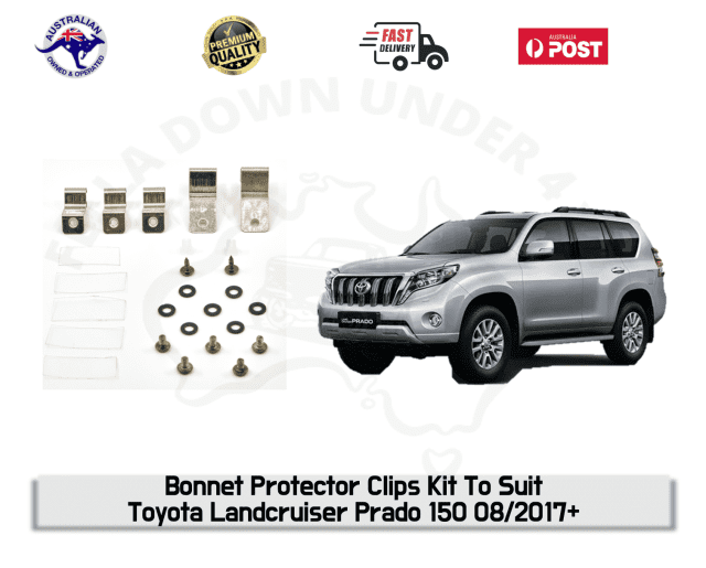 Bonnet Protector Fitting Kit Clips To Suit Landcruiser Prado 150 2017 ...