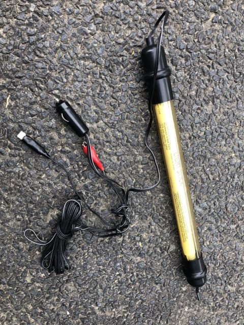 Camping Light 12 Volt Fluro Cigarette Lighter Plug or Car Battery ...