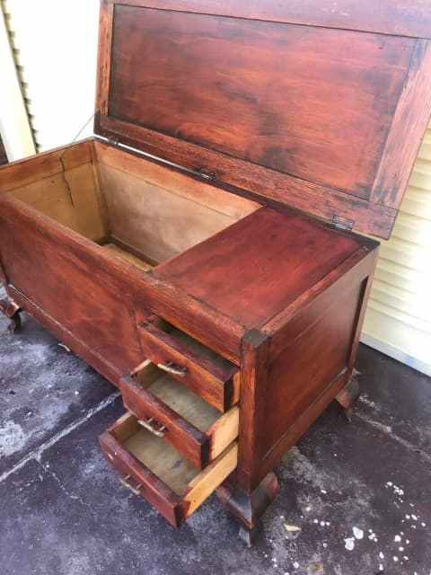 Blanket Box / Storage Trunk / Wooden Chest with Drawers/ Hall Table ...