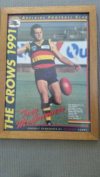 ADELAIDE CROWS POSTER 1991 TONY McGUINNESS | Collectables | Gumtree ...
