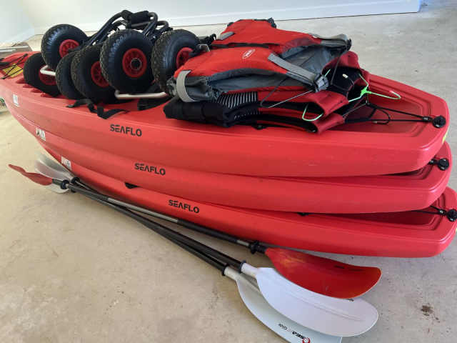 Kayaks with paddle board, buggy and life jacket - excellent condition ...