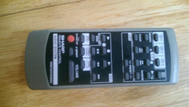 SHARP AUDIO SYSTEM REMOTE CONTROL RRMCG0229AWSA REMOTE CONTROL UNIT ...