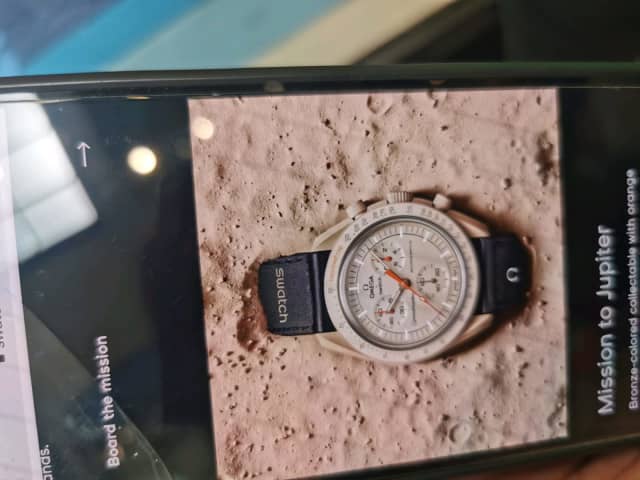 Brand new in box jupiter Moonswatch watch tachymeter swatch velcro ...