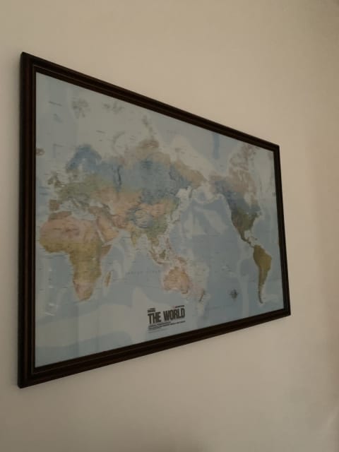 Large framed map of the world | Decorative Accessories | Gumtree ...