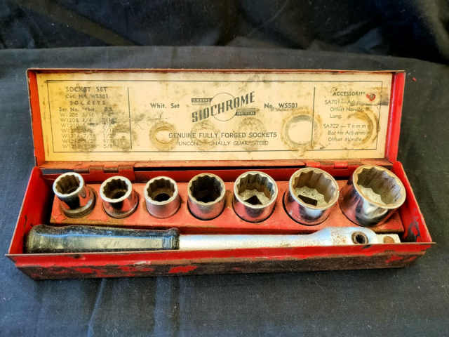 Vintage Australian Sidchrome WS 501 Genuine fully forged socket set ...