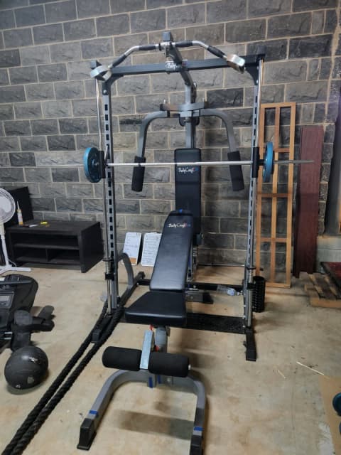 Smith machine, cable cross over and bench with weights - Gym & Fitness ...