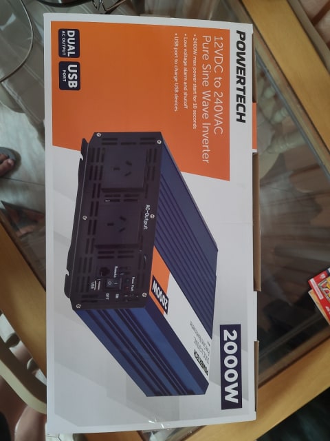 Powertech 12v to 240v inverter 2000w bnib | Caravan & Campervan ...
