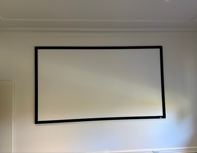 130 inch 4yo high quality projector screen with felt trim. - Other Home ...