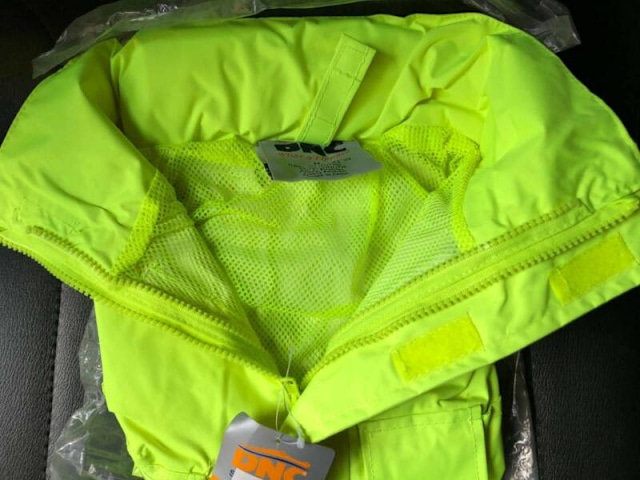 HiVis 2 in 1 Rain Jacket Fluro Yellow waterproof material - Jackets ...