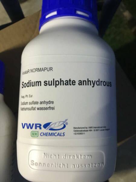 VWR AnalaR NORMAPUR Sodium Sulphate Anhydrous 28114.260 500g Sep-2020 ...