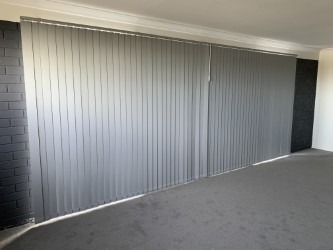 Vertical Blinds - 2 x 2100mm high x 2480mm wide grey colour - Curtains & Blinds in Howrah TAS ...
