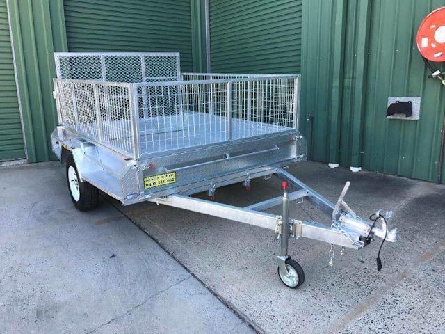 8x6 BOX TRAILER 1400kg TILT Inc 600 CAGE & RAMP. 1830mm WIDE Inside ...