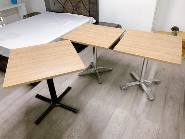 Laminate Square Table with Metal Base $180Each - Dining Tables in ...