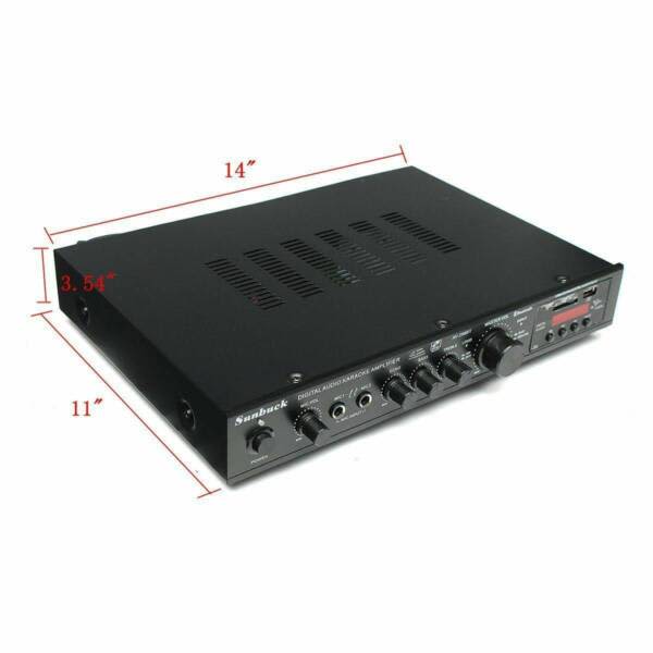 SUNBUCK 5CH Stereo bluetooth Power Amplifier HiFi Digital FM Home ...