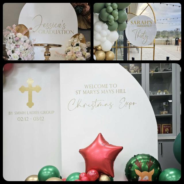 Customised Decal Vinyl Name Sign Event Party Signs - Signage & Prints ...